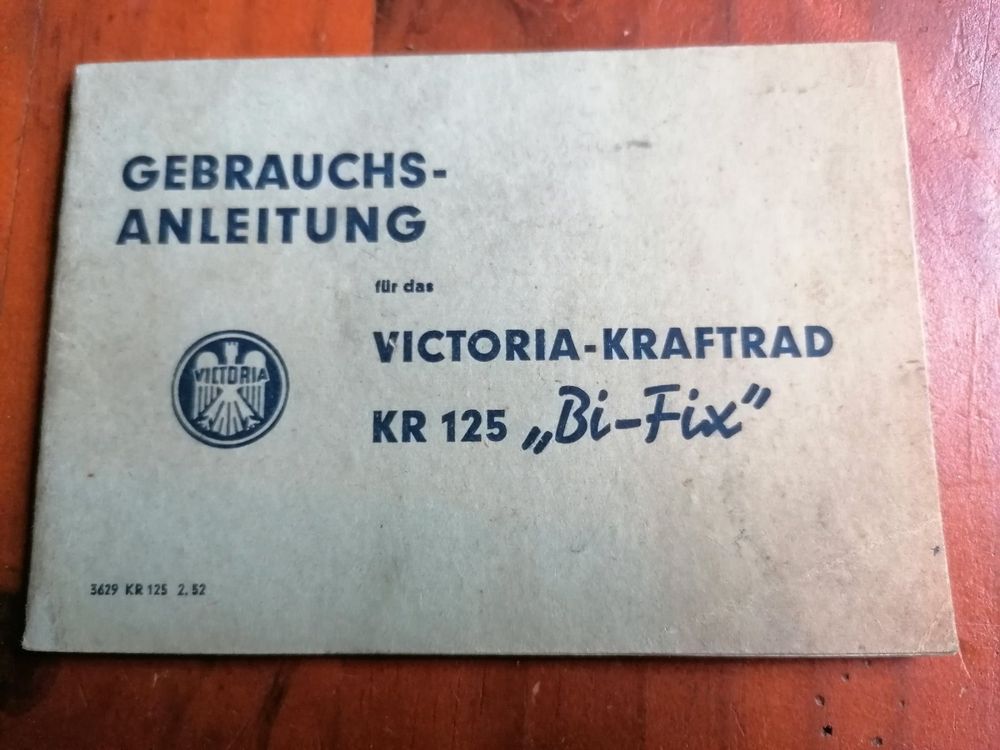 Victoria Kraftrad KR 125 Bi-Fix betriebsanleitung oldtimer (Gebraucht ...