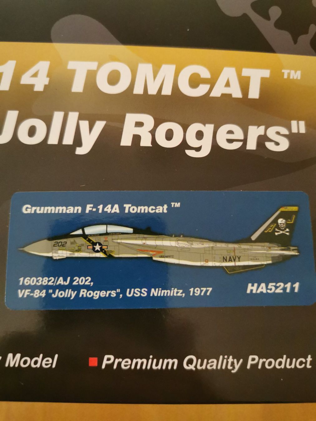 Hobby Master F-14 Tomcat "Jolly Rogers" USS Nimitz1977 1:72, (Neu ...