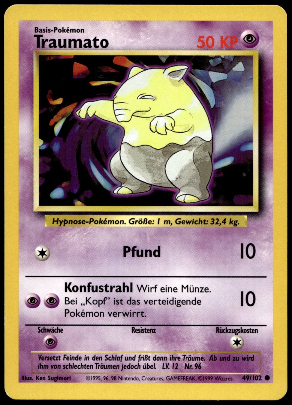 Traumato 49/102 Pokémon Base Set ab 1.- (Gebraucht) in Uster für CHF 1 ...