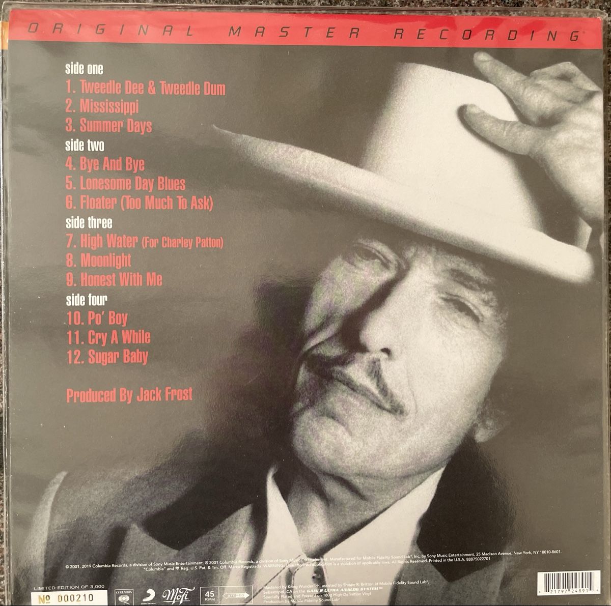 Bob Dylan - Love and Theft MFSL Vinyl Audiophile (Gebraucht) in Olten ...