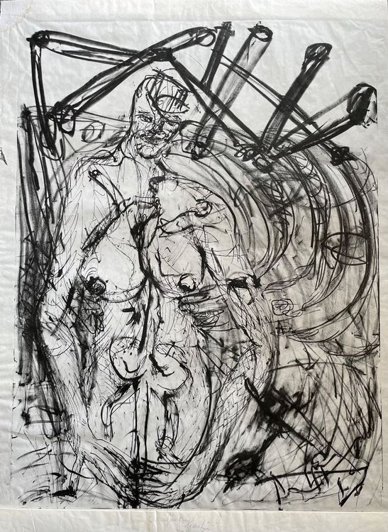 Martin Disler (1949-1996) grosse Monotypie Handsigniert (Gebraucht) in Root für CHF 209 – nur ...