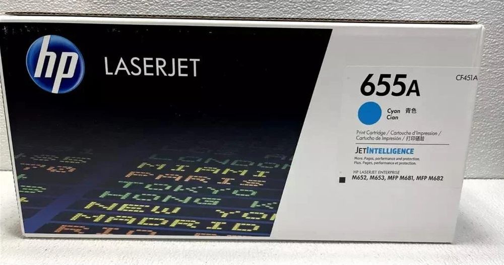 HP Color LaserJet M652, M653, M681 cyan Toner, 655A, CF451A (Neu und ...