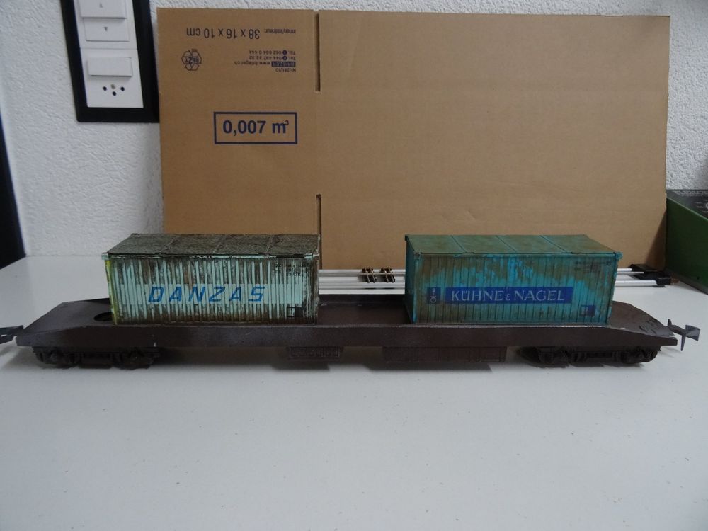 LIMA wagon avec 2 containers échelle 0 dès 1.-fr | Kaufen auf Ricardo