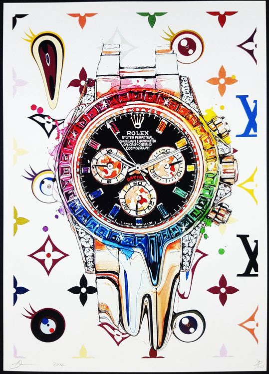 Death NYC Ltd Graffiti Pop Art Druck " Vuitton Rolex Daytona (Neu ...