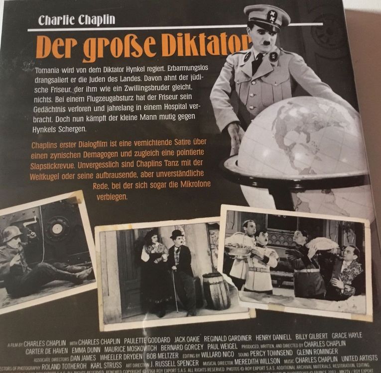 Der Grosse Diktator - The Great Dictator - Charles Chaplin (Gebraucht) in Zürich für CHF 9.9 ...