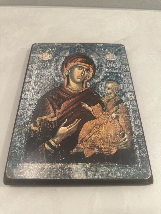 Ikone "Maria mit Kind" auf Holz (Gebraucht) in Nebikon für CHF 15 – mit Lieferung auf Ricardo kaufen