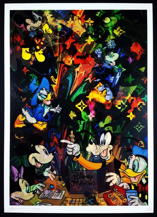Death NYC Graffiti Pop Art Druck Goofy and the Dragons Story | Kaufen ...