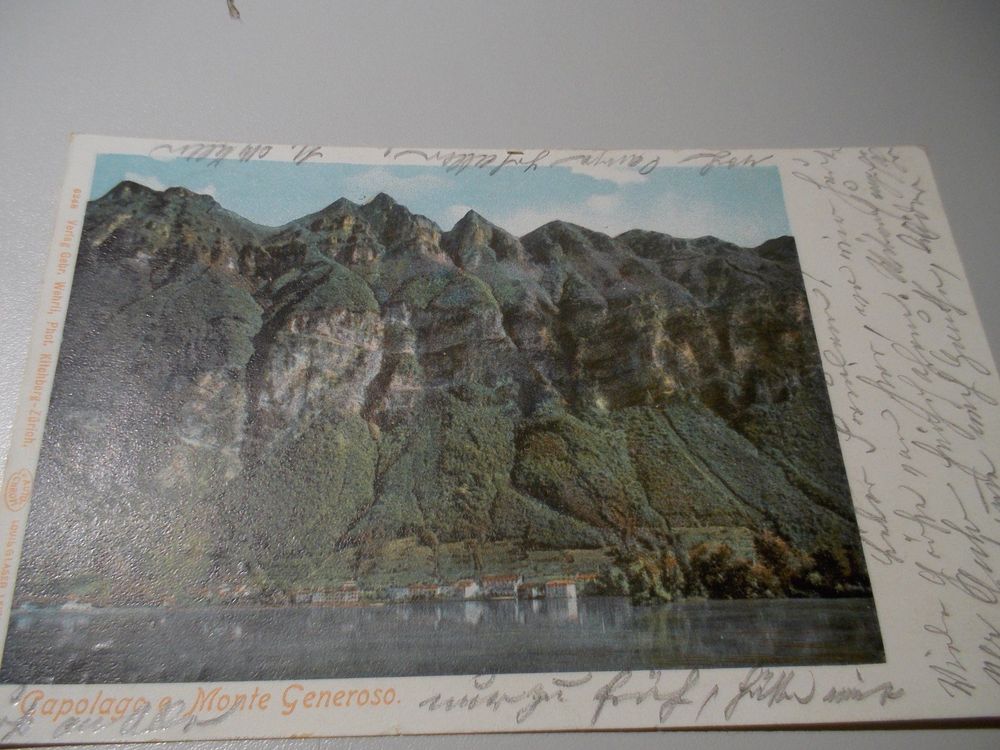 Capolago e Monte Generoso, 1910, farbig. Stempel Capolago (Gebraucht ...