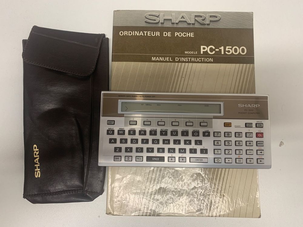 Sharp Pocket Computer PC-1500 + CE-155 Memory Module 8KB (Gebraucht) in ...