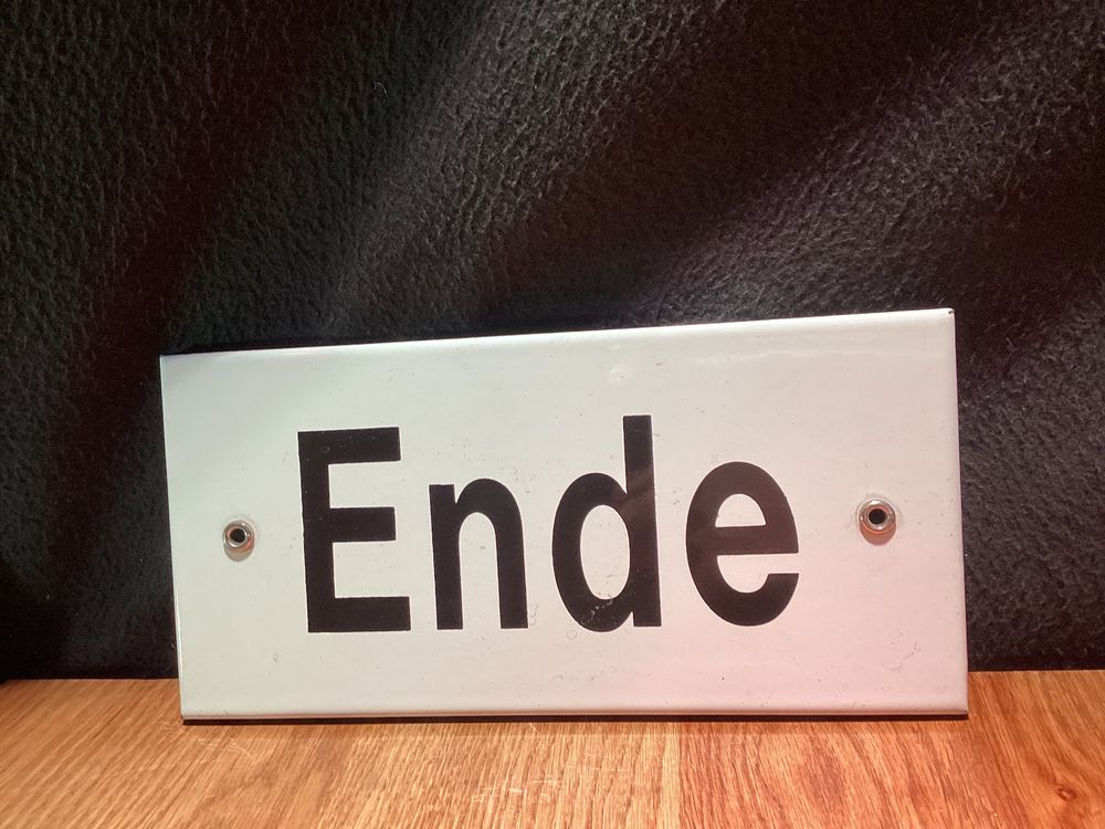 Blechschild "Ende" | Kaufen auf Ricardo