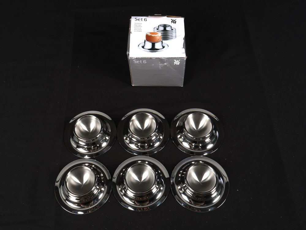 WMF 6 Eierbecher aus Edelstahl (Neu (gemäss Beschreibung)) in Steinen ...