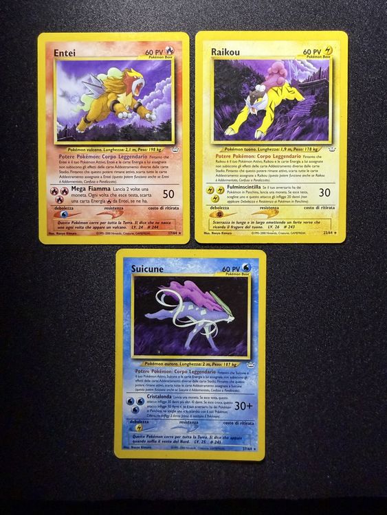 Pokémon Entei Raikou Suicune - Neo Revelation ita - EX (Gebraucht) in ...