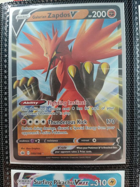 Galarian Zapdos V - Pokemon Karte | Acheter sur Ricardo