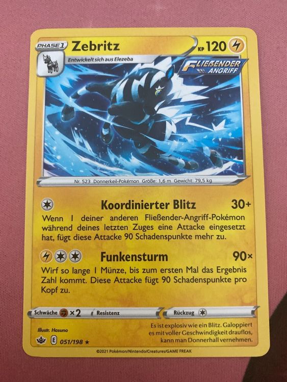 Pokemonkarte Zebritz (Neu (gemäss Beschreibung)) in Stadel für CHF 1 ...