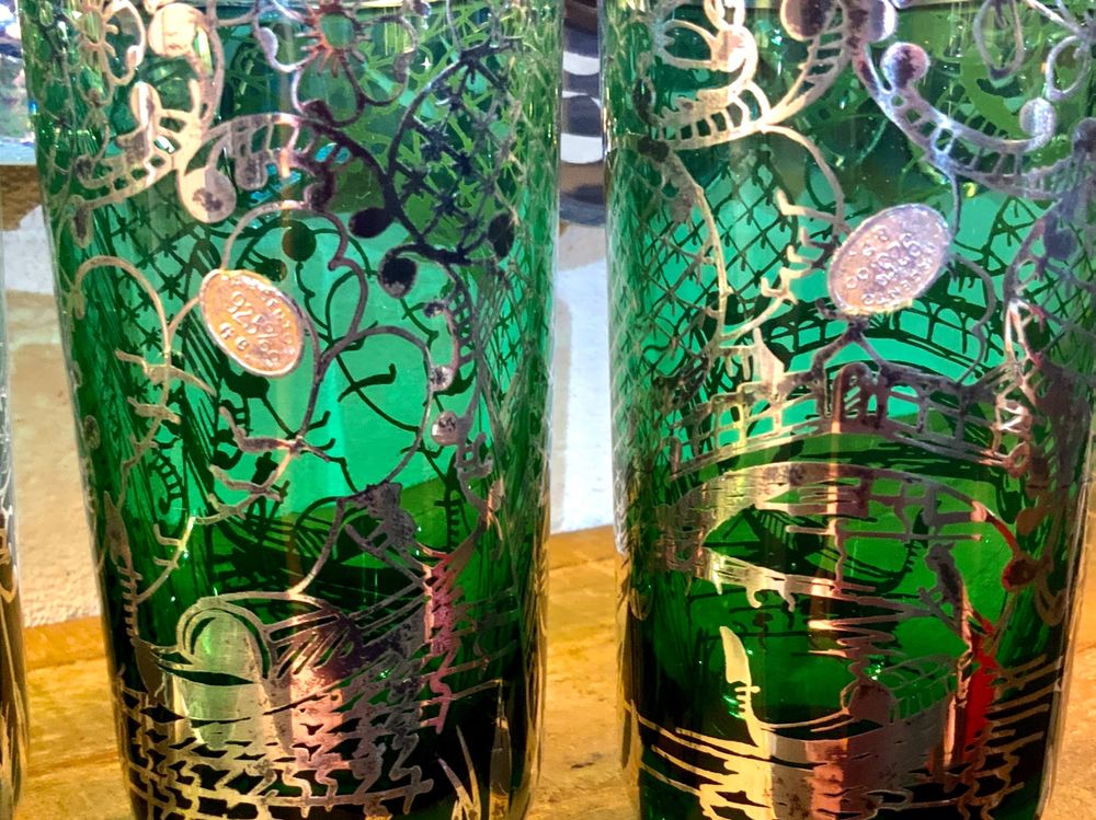 6 ANTIKE TRINKGLÄSER BLEIKRISTALL STERLING 925, 40-ER | Kaufen auf Ricardo