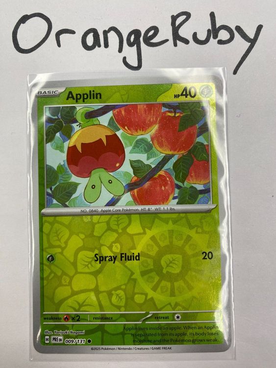 Applin 009/131 REVERSE HOLO Prismatic Evolutions PRE English (Gebraucht ...