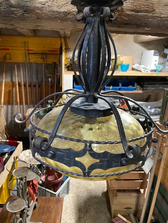Alte Deckenlampe aus Schmiedeisen | Kaufen auf Ricardo