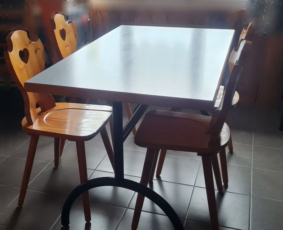 Stabiler Tisch +4 Holzstühle | Kaufen auf Ricardo
