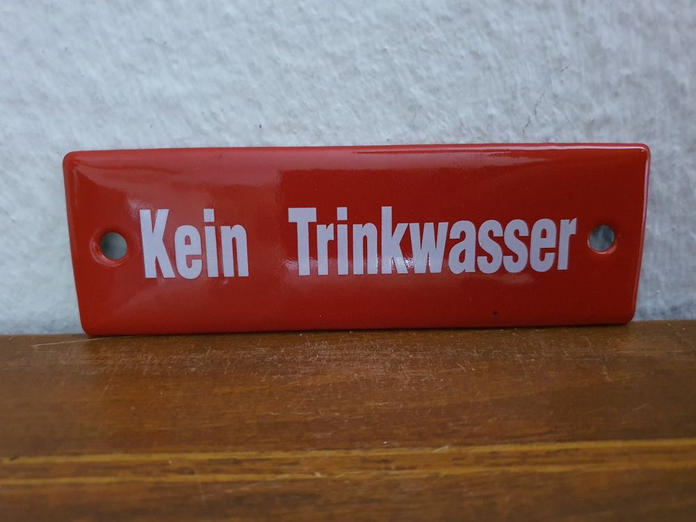 Emailschild Achtung Kein Trinkwasser Emaille Schild Vintage (Neu ...