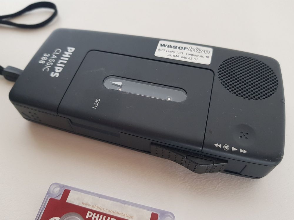 Philips Classic 388 Mini Kassetten Diktiergerät + Kassette (Neu (gemäss ...