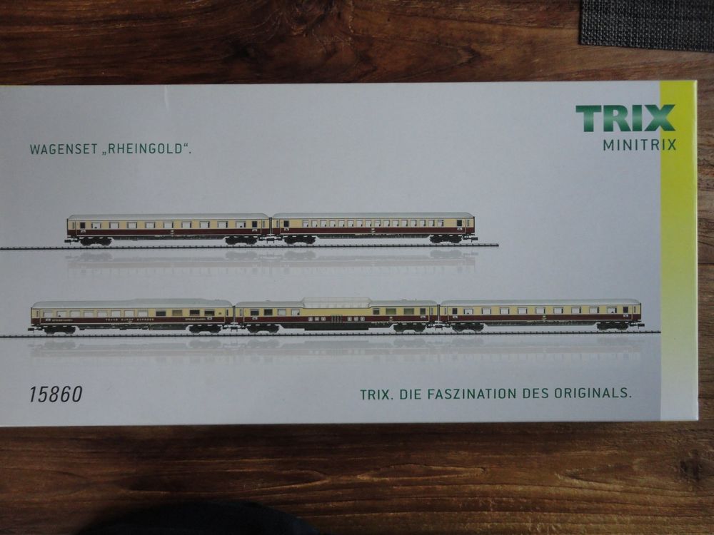Rheingold-Wagenset 5-teilig, rot/beige Minitrix 15860 Spur N (Neu und ...