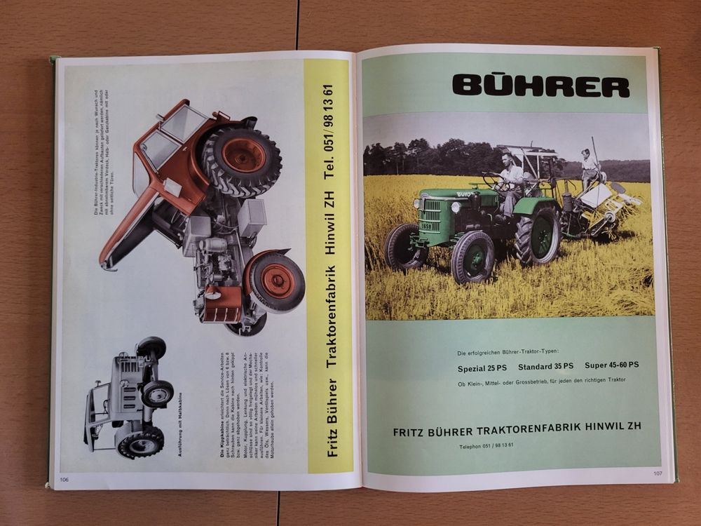 Bührer Traktor Prospekt Buch 1930 - 1978 (Gebraucht) in Egg SZ für CHF ...