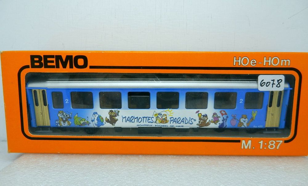 Hom- Bemo 3255 - MOB Voiture EW - Livrée Marmottes Paradis | Acheter ...