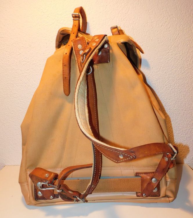 Rausverkauf - Rucksack Leinen Leder alt grosser Rucksack (Gebraucht) in ...