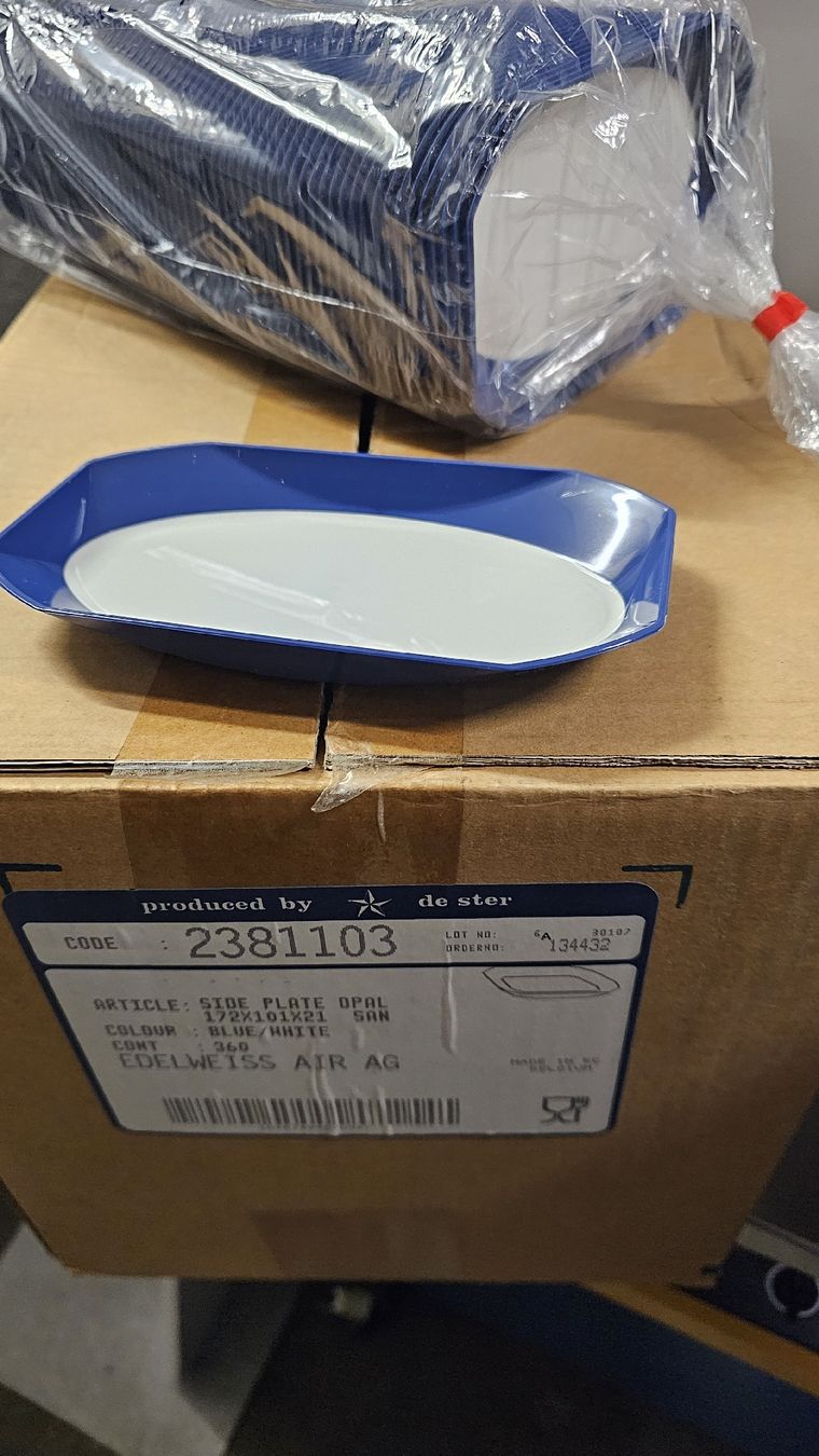 Edelweiss Air Side Plate OPAL ( 60 Stück ) (Neu und originalverpackt ...