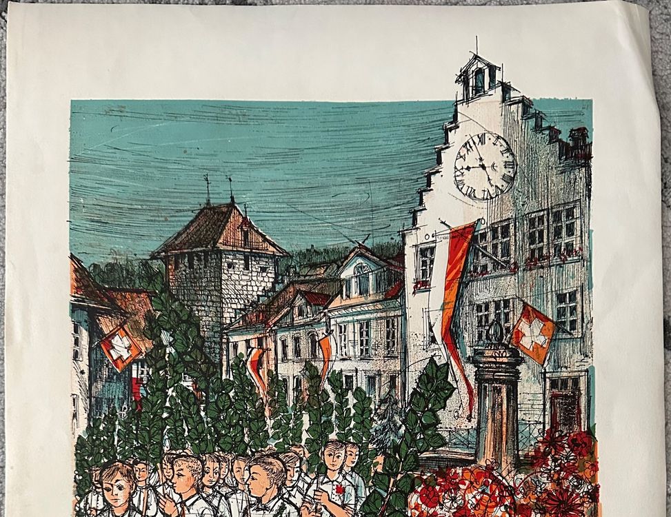 René Villiger (1931) Litho Handsig | Kaufen auf Ricardo