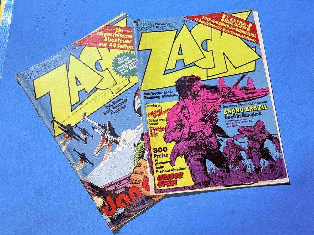 ZACK Comic-Hefte (70er), Nostalgie und “Die Neue Action” pur (Defekt) in Zuerich für CHF 7 – mit ...
