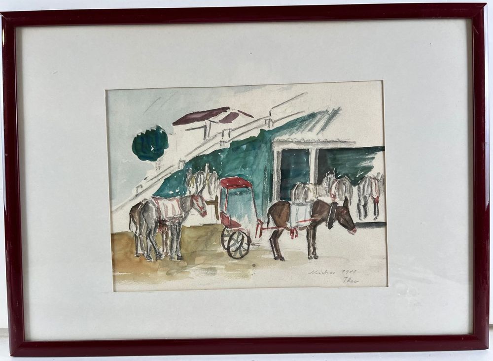 Esel Szene Aquarell Signiert. (Gebraucht) in Neuhausen am Rheinfall für CHF 10 – mit Lieferung ...