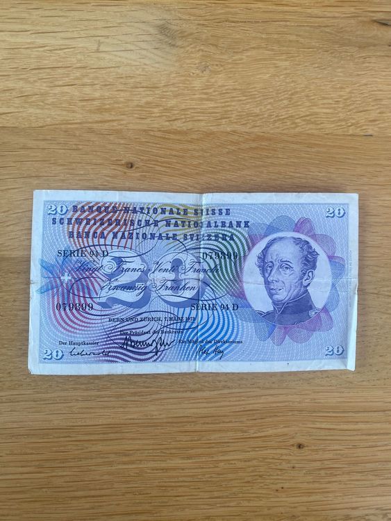 alte 20 Franken Note (Gebraucht) in Gais für CHF 17 – mit Lieferung auf ...