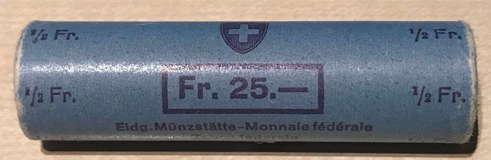 schöne Schweizer Original Silber 50 Rappen Münzrolle von1967 (Neu (gemäss Beschreibung)) in ...