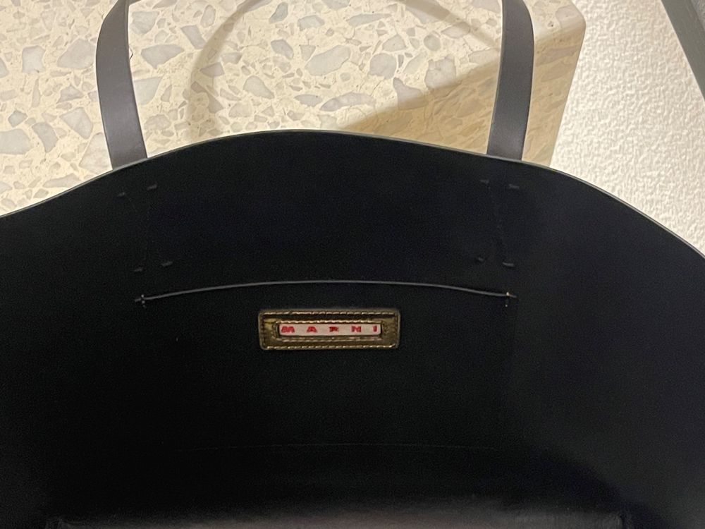 MARNI BAG TASCHE SHOPPER GOLD SCHWARZ MEGA HINGUCKER (Neu (gemäss ...
