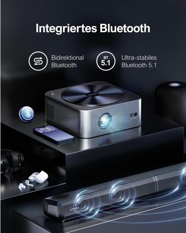 Beamer Full HD 1080P Native Autofokus 4K Heimkino Projektor (Neu und ...