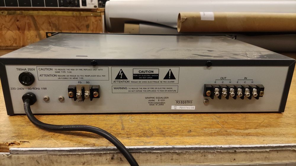 TOA 1000 Series Graphics Equalizer E1231 (Gebraucht) in Solothurn für ...