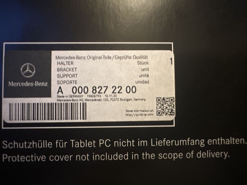 Original MERCEDES-BENZ Halter Tablet PC mit Direktadapter (Gebraucht ...