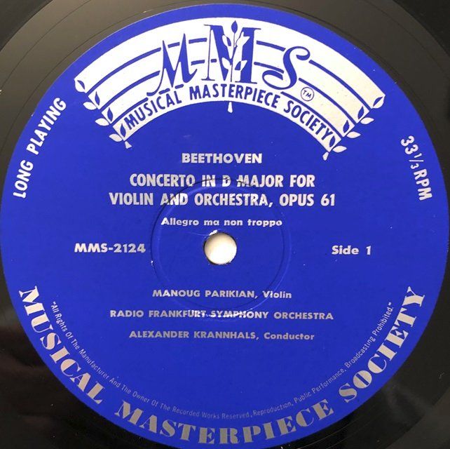 Beethoven – Violinkonzert (LP, Manoug Parikian) (Gebraucht) in ...