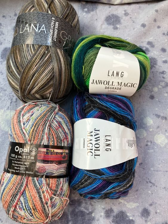 4 Knäuel Sockenwolle Opal/Lang Yarns/Lana Grossa (ON) (Neu (gemäss Beschreibung)) in für CHF 17 ...