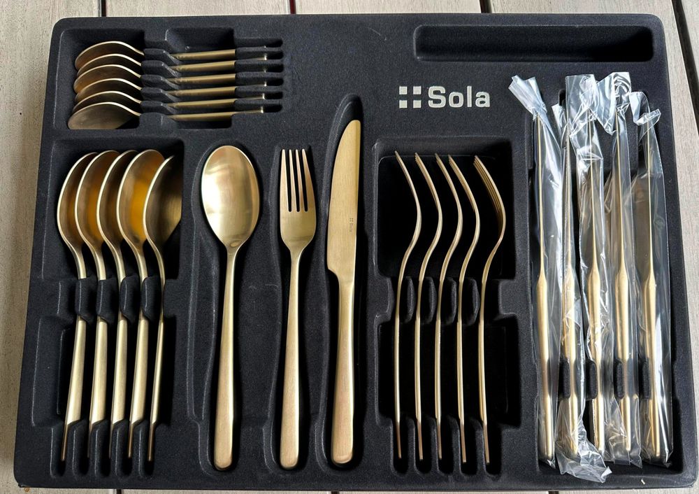 Besteckset 24-tlg. - Salamanca PVD Champagne ganz matt (Neu und ...