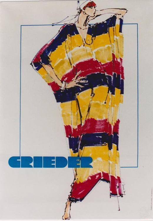 GRIEDER FASHION ZUERICH 1974 Original Plakat (Gebraucht) in Blonay für ...