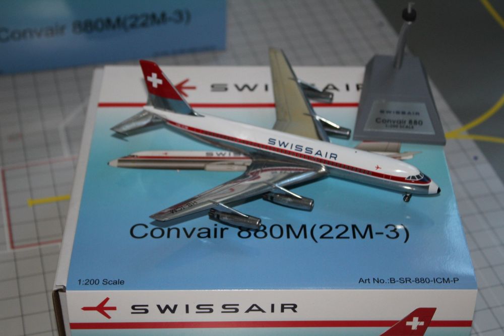 Swissair CV-880M (HB-ICM), 1:200 (Neu und originalverpackt) in Weesen für CHF 159 – mit ...