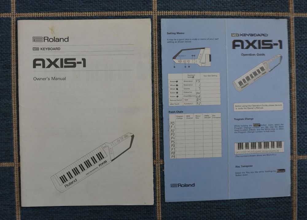ROLAND AXIS-1 MIDI KEYBOARD Orig. Manual (Gebraucht) in Mauren TG für ...