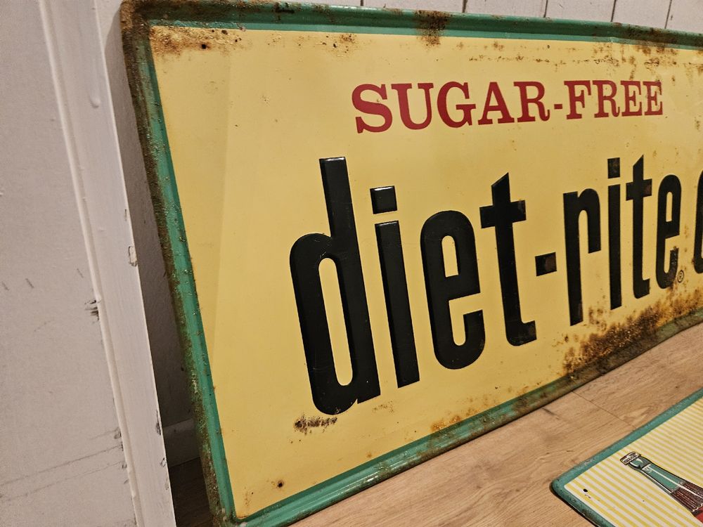 original Diet Rite Cola Kultschild aus den 60ern, 2 Stück!!! | Kaufen ...