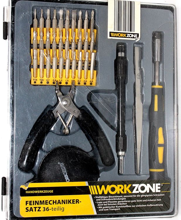 FEINMECHANIKER-Set 36-teilig, "Workzone" (Gebraucht) in Allschwil für CHF 13 – mit Lieferung auf ...