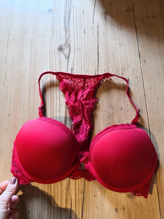 Neuer BH H&M 75 B rot Spitze vorne verschliessbar (Neu (gemäss Beschreibung)) in Malans GR für ...