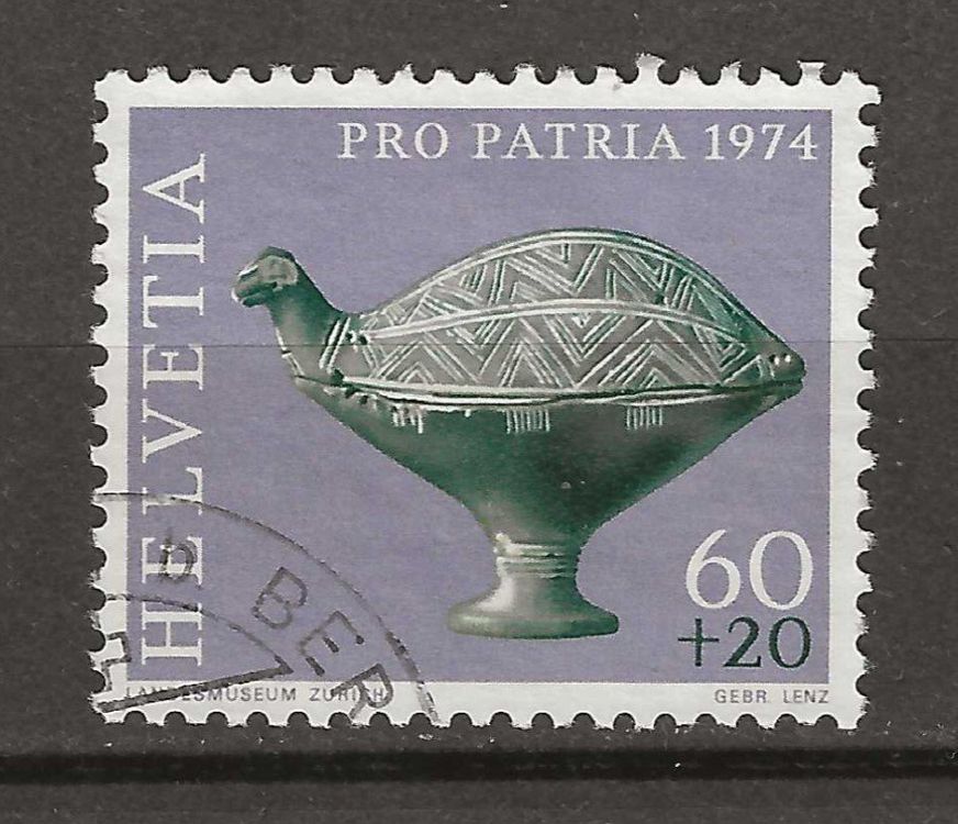 Pro Patria 1974 Briefmarke Schweiz Helvetia 60+20 Z B165 (Gebraucht) in ...