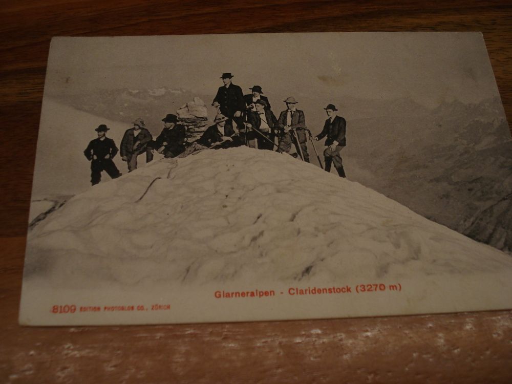 Glarneralpen, Claridenstock mit Tourengänger, um 1920 | Kaufen auf Ricardo