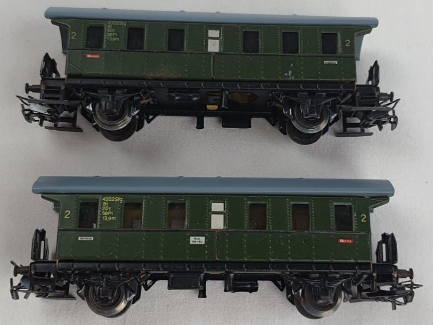 Märklin 4002 DRG/DB Personenwagen Ci/Bi 2.Kl. 2x, Tinplate (Gebraucht ...